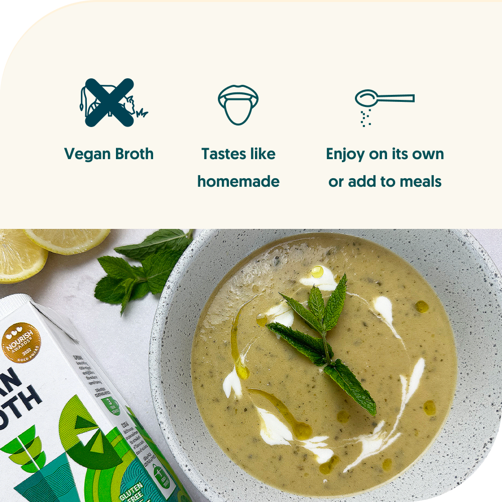 Vegan Bone Broth - Vegetable Broth Cartons | Freja