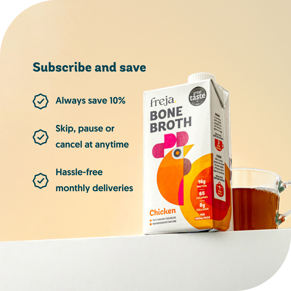 Chicken Bone Broth | Free Range Chicken Broth | Free UK Delivery – Freja